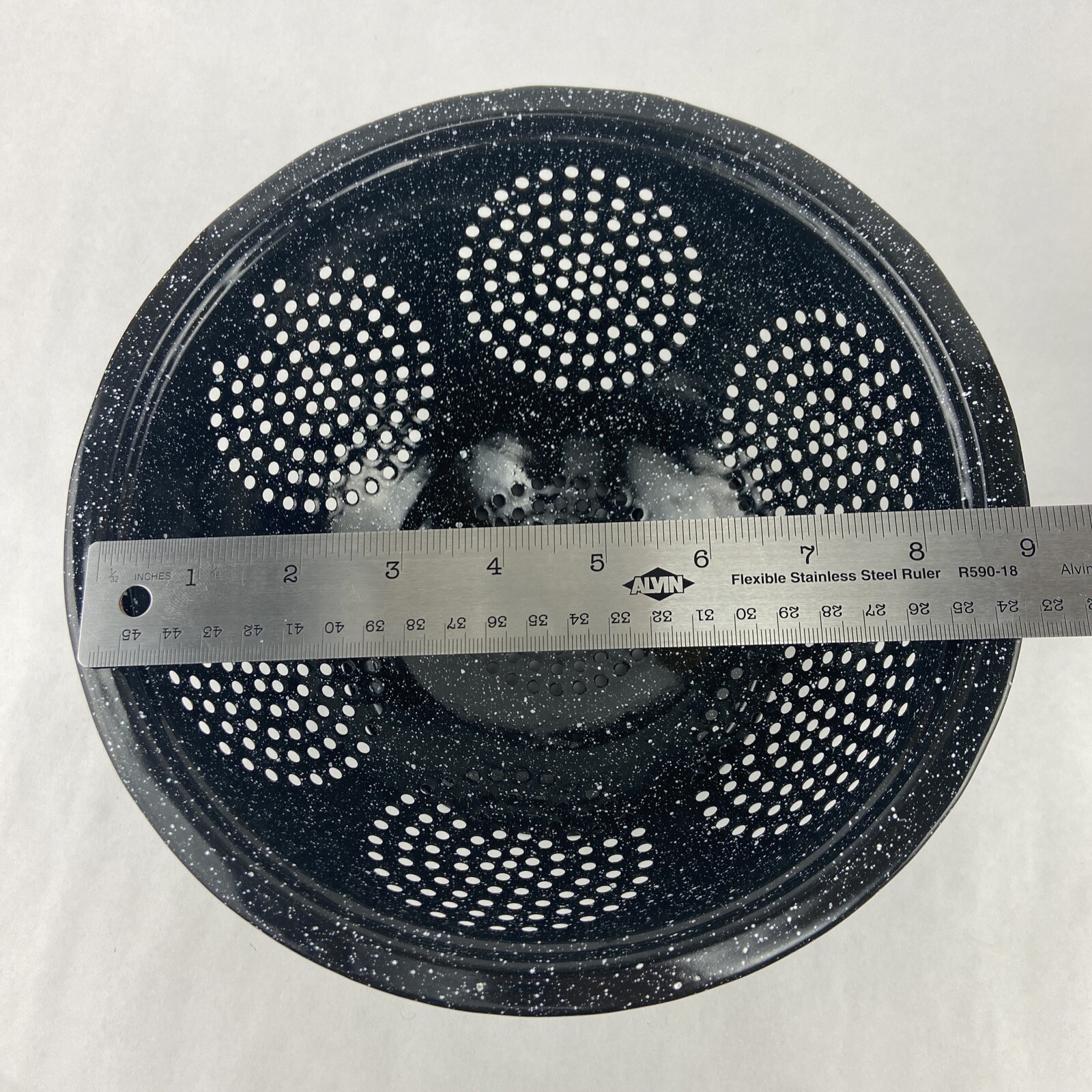 Grainite Ware Colander Strainer Porcelain Enamel Steel 8.6in Drainer ...