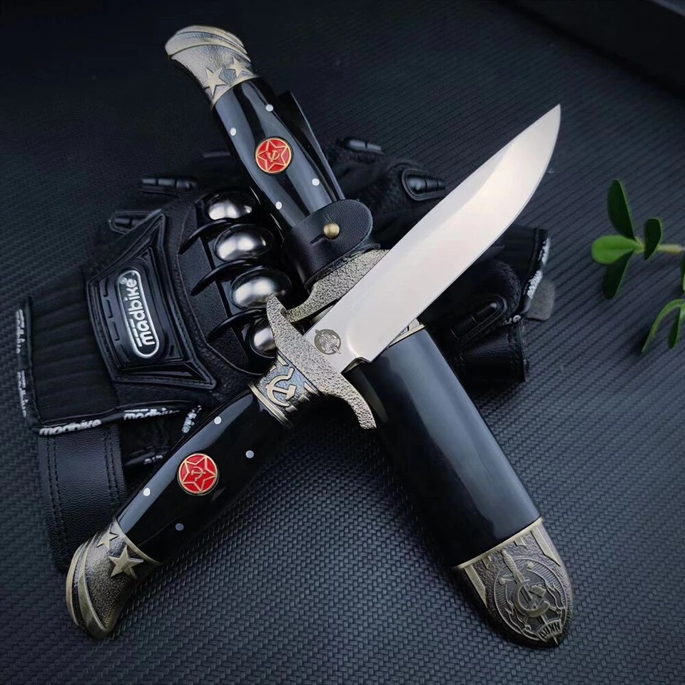 10" Russian Fixed Blade Knife Finka KGB NKVD Knife Hunting Knife with ...