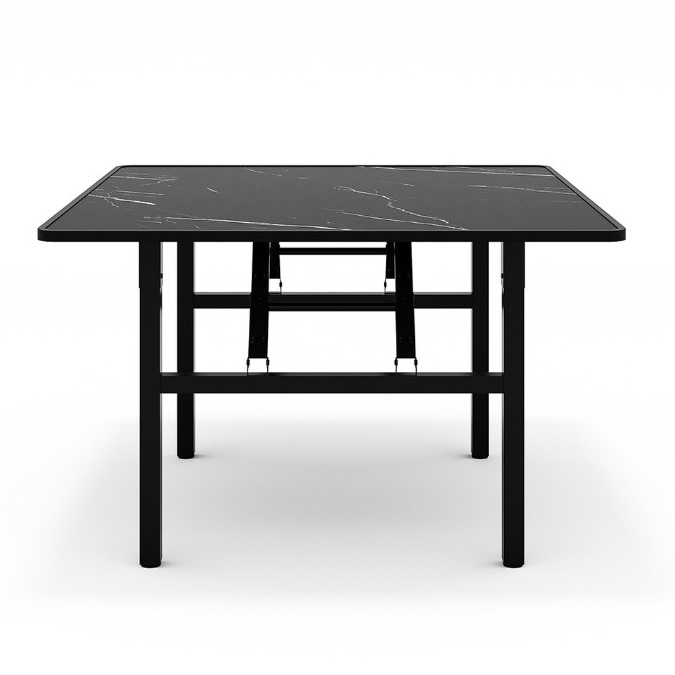 Marble Feature Folding Table 4 Person Small Compact Dining Table ...