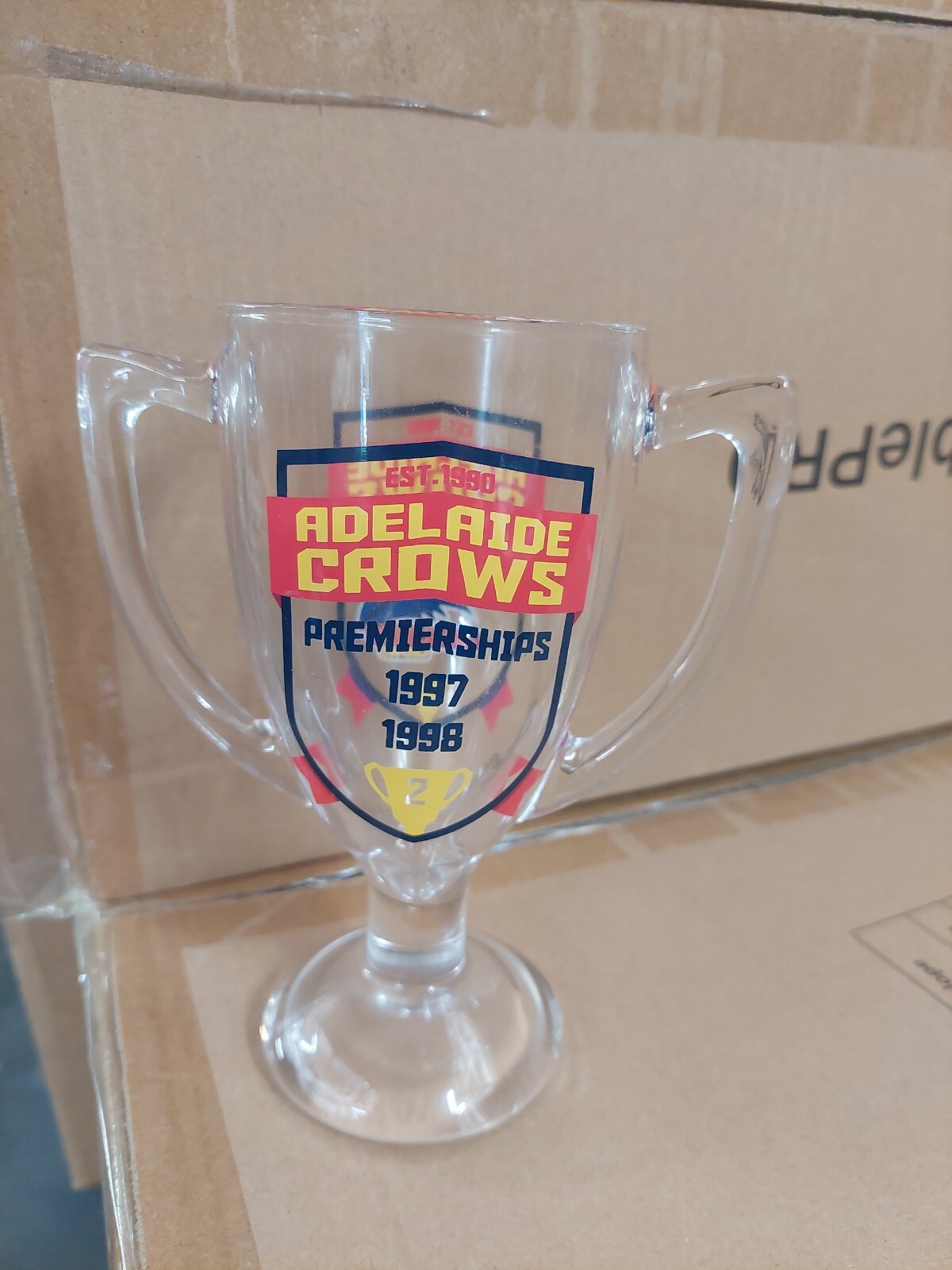 Adelaide Crows AFL Trophy Glass 350ml New Football | eBay Australia