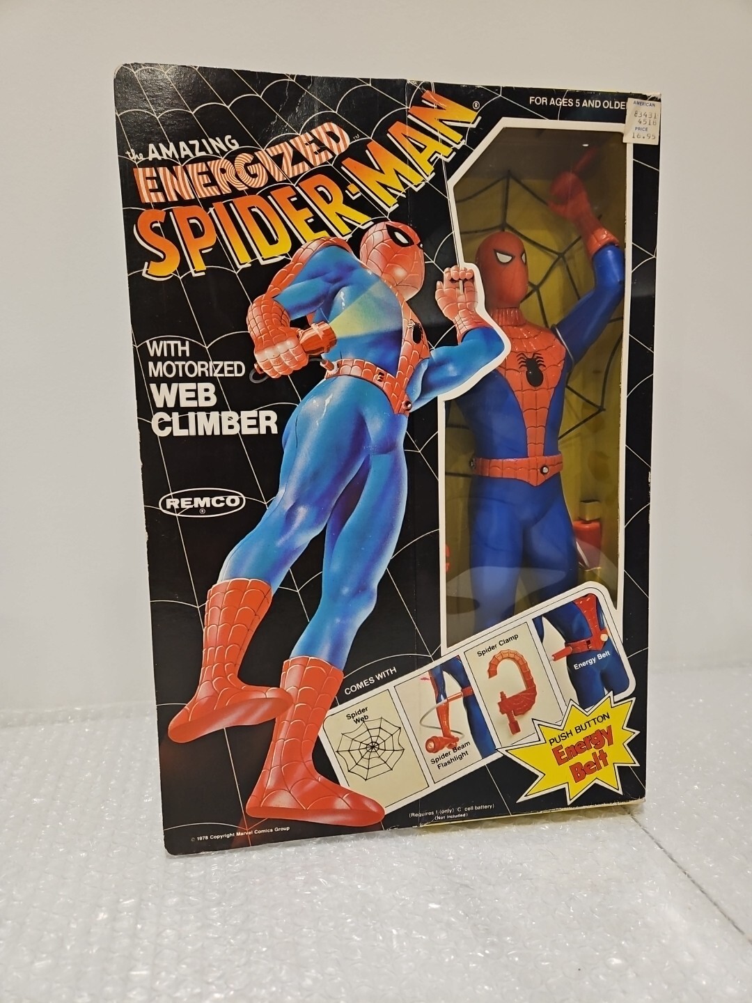 1978 Remco Energized Amazing Spider-Man - Case Fresh- Old Store Stock ...
