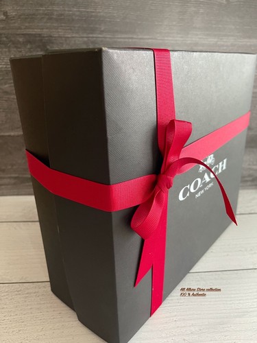 🎀BN Coach Black Gift ~Packing Box~Handle Bag~Envelope Bag~Gift tag Pick ...