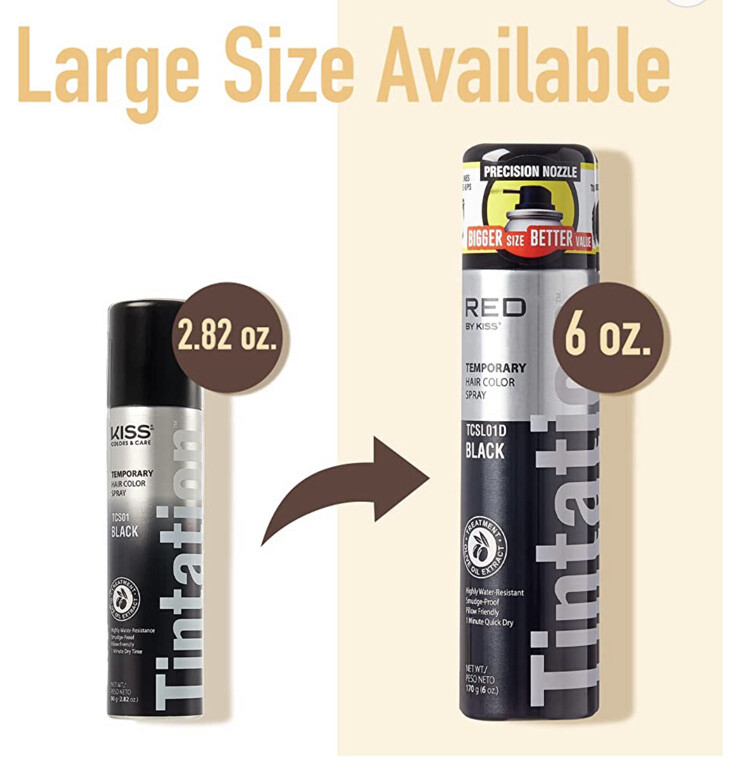 BL Kiss Tintation Temporary Color Spray Black 6 Oz ( BLACK) | eBay