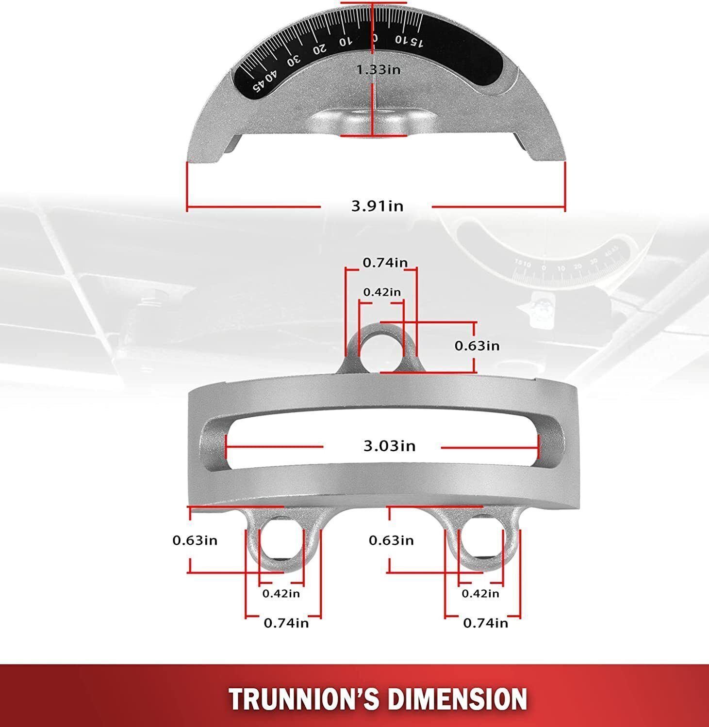 For Jet 14" bandsaw trunnion set w/scale, cast iron frame saw | eBay