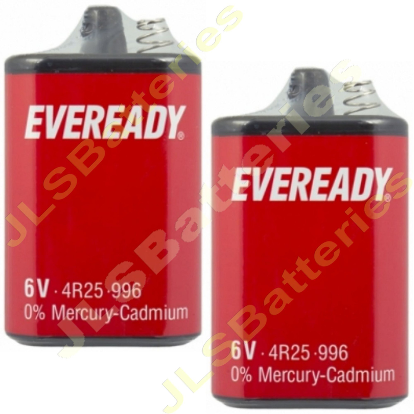 2x EVEREADY 4R25 6V Battery 6 Volt 996 PJ996 430 908 908S Lantern 4R25X ...