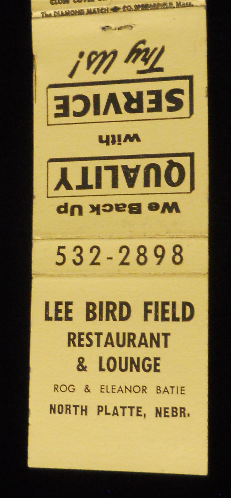 1960s Lee Bird Field Restaurant & Lounge Rog & Eleanor Batie North ...