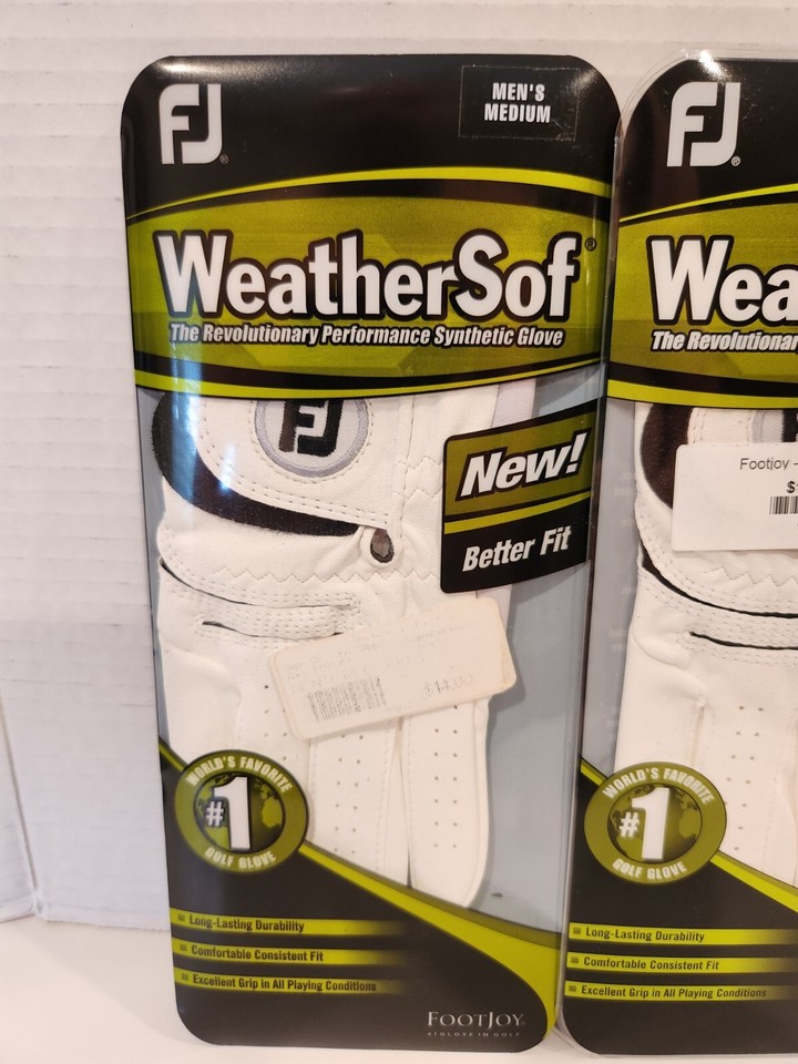 SofJoy Weathersof Golf Gloves Lot Of 3 Men's Cadet Medium ® Left White New | eBay