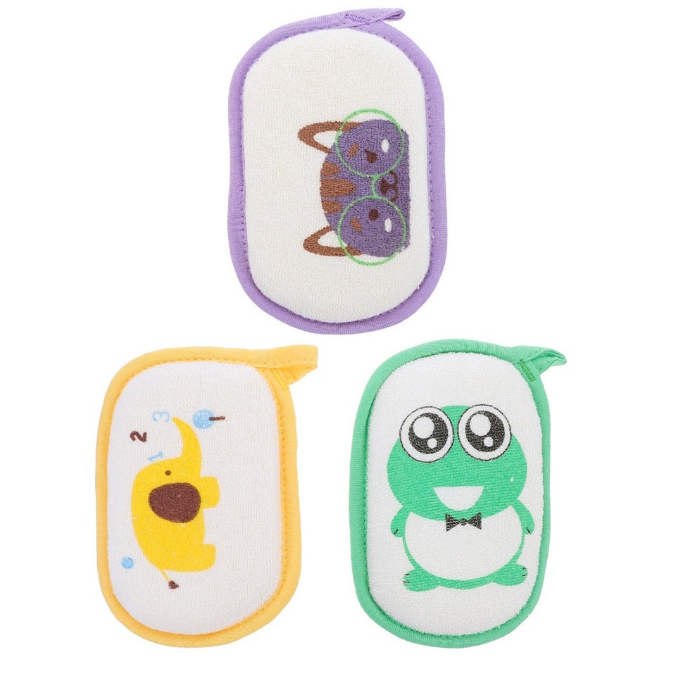 3 Pcs Baby Shower Bath Sponge Accessories for Kids Sponges Bathing ...