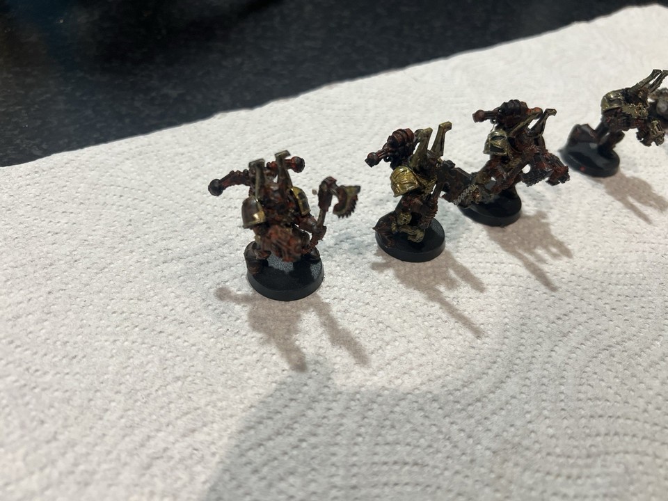Warhammer 40k Classic 90s Chaos Space Marine Khorne Berserkers x5 Rare ...