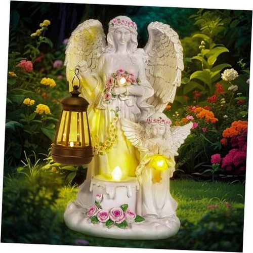 Solar-Powered Angel Garden Statue, Angel Garden Statues Outdoor ...