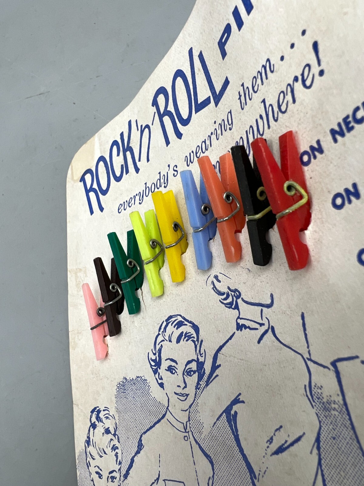 Vintage Rock N Roll Pins Clothespins - Everybody's Wearing Them ...