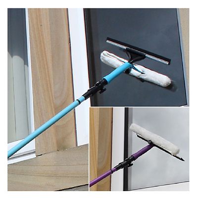 Telescopic Window Cleaner Kit 3.5 Meter Pole Cleaning Squeeze With Soft ...