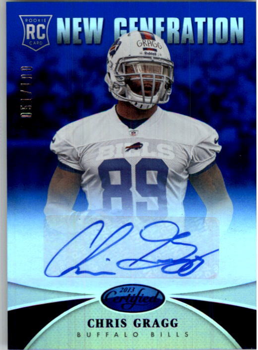 2013 Certified Mirror Blue Signatures Football Card #211 Chris Gragg ...