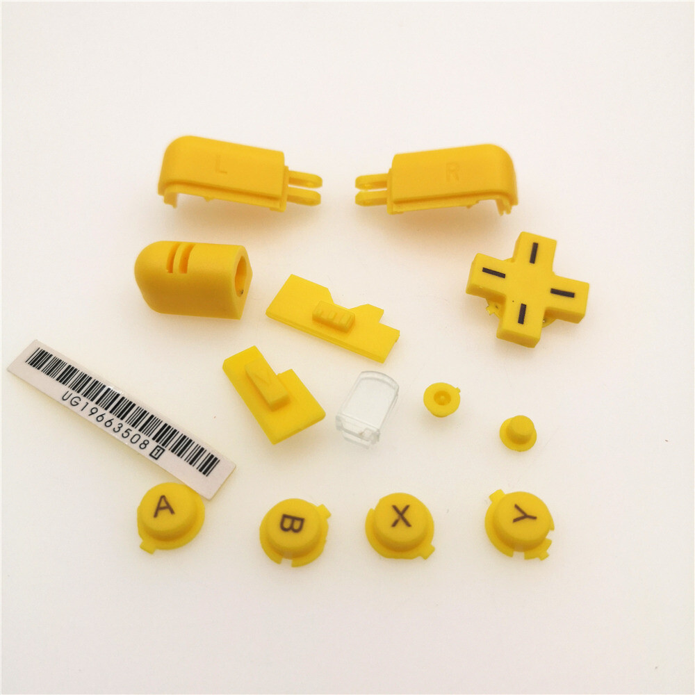 Yellow ABXY L R D Pad Cross Button Full Button Set For Nintendo DS Lite ...