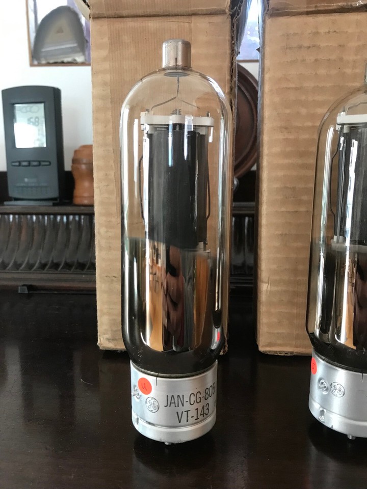 805, VT-143 Vacuum tubes, tubes, VT-143 matched pair NOS with metal ...