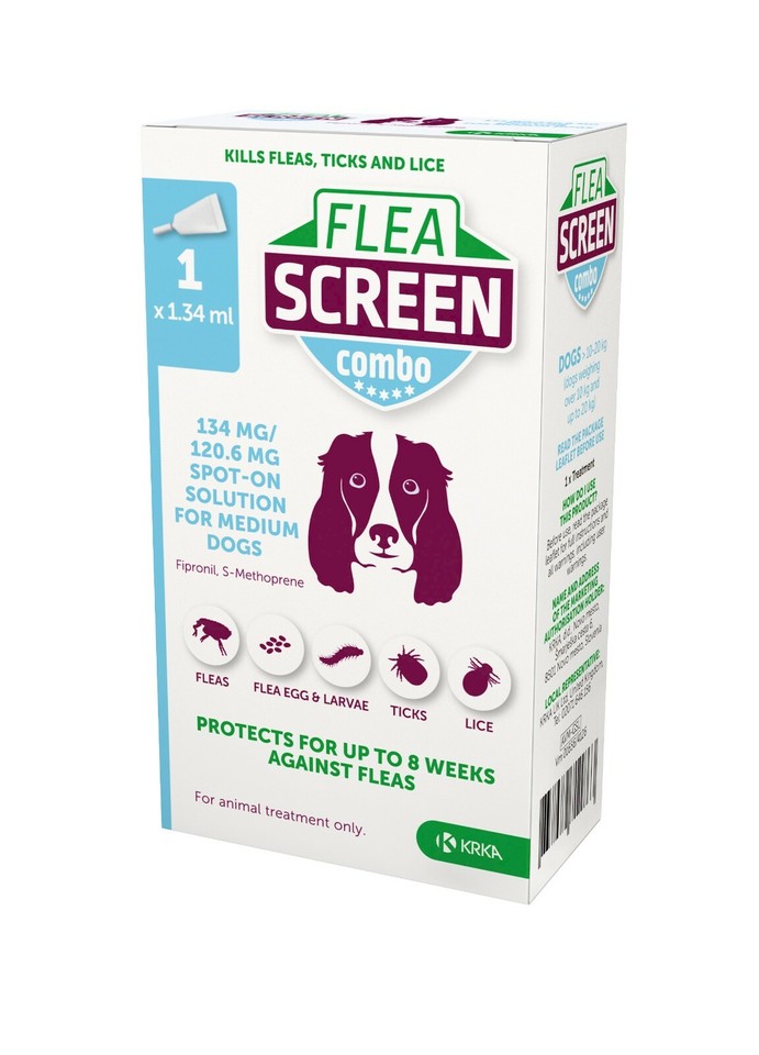 FLEA SCREEN combo Spot On for Dogs & Cats - Kills Fleas, Flea Eggs ...