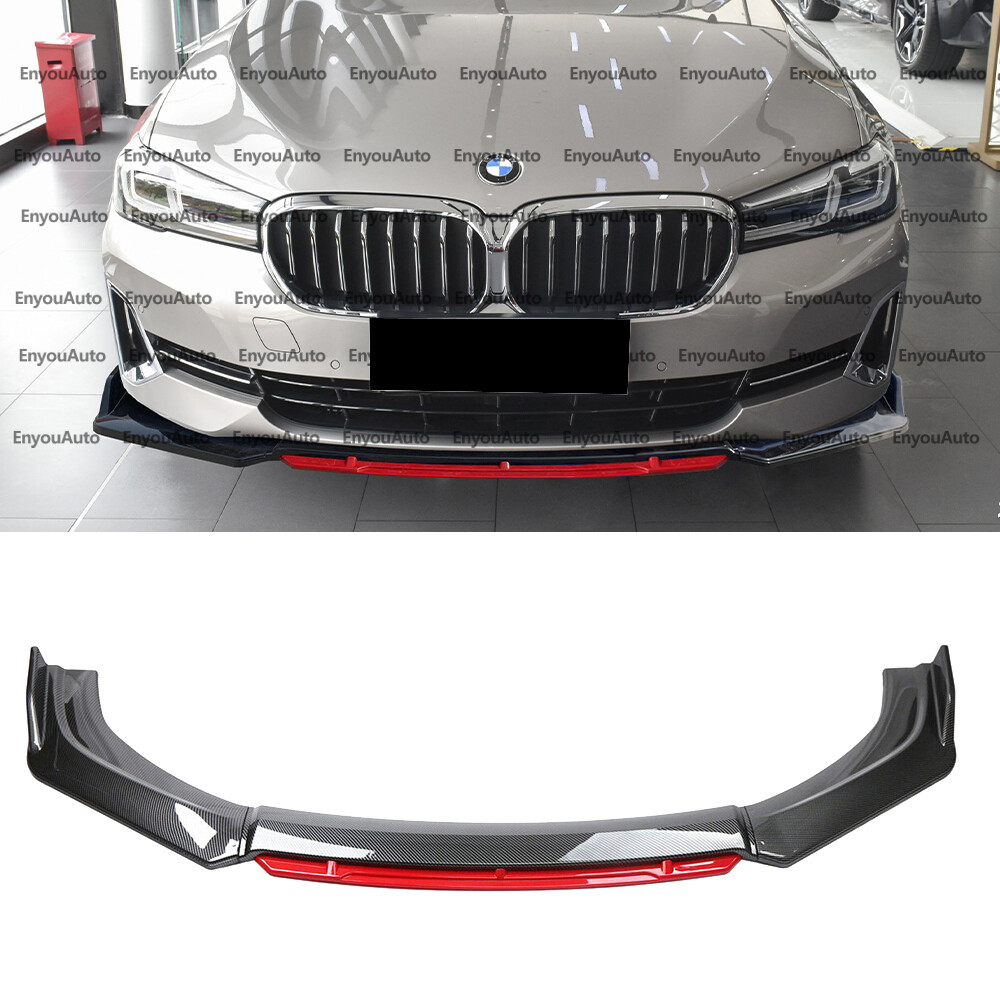 For BMW 525i 530i 540i Series Front Bumper Lip Spoiler Splitter Carbon ...