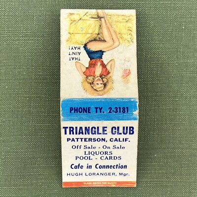Vintage Matchbook Cover Triangle Club Patterson California Matches | eBay
