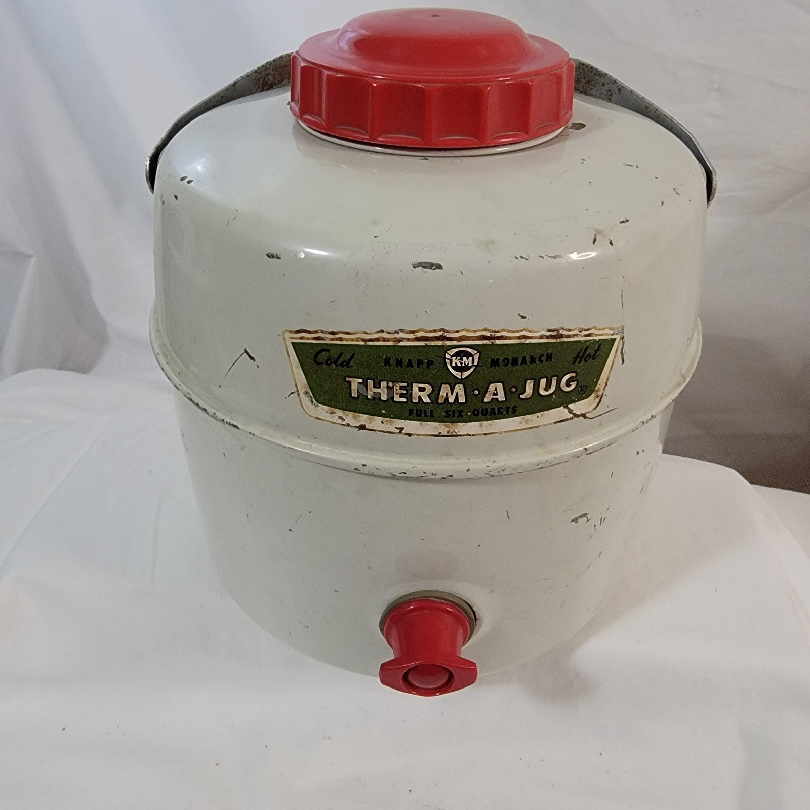 VINTAGE KNAPP MONARCH THERM A JUG INSULATED 6 QT WATER COOLER 1950s-60S ...
