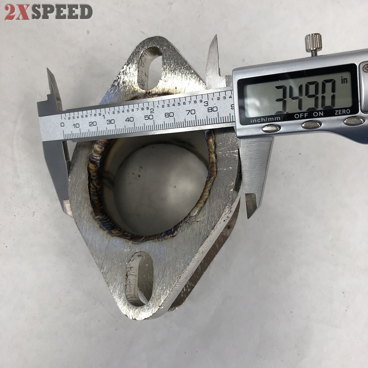 2.5" to 2.5" 45-degree 2 Bolt Flange Exhaust Muffler Pipe Flange ...