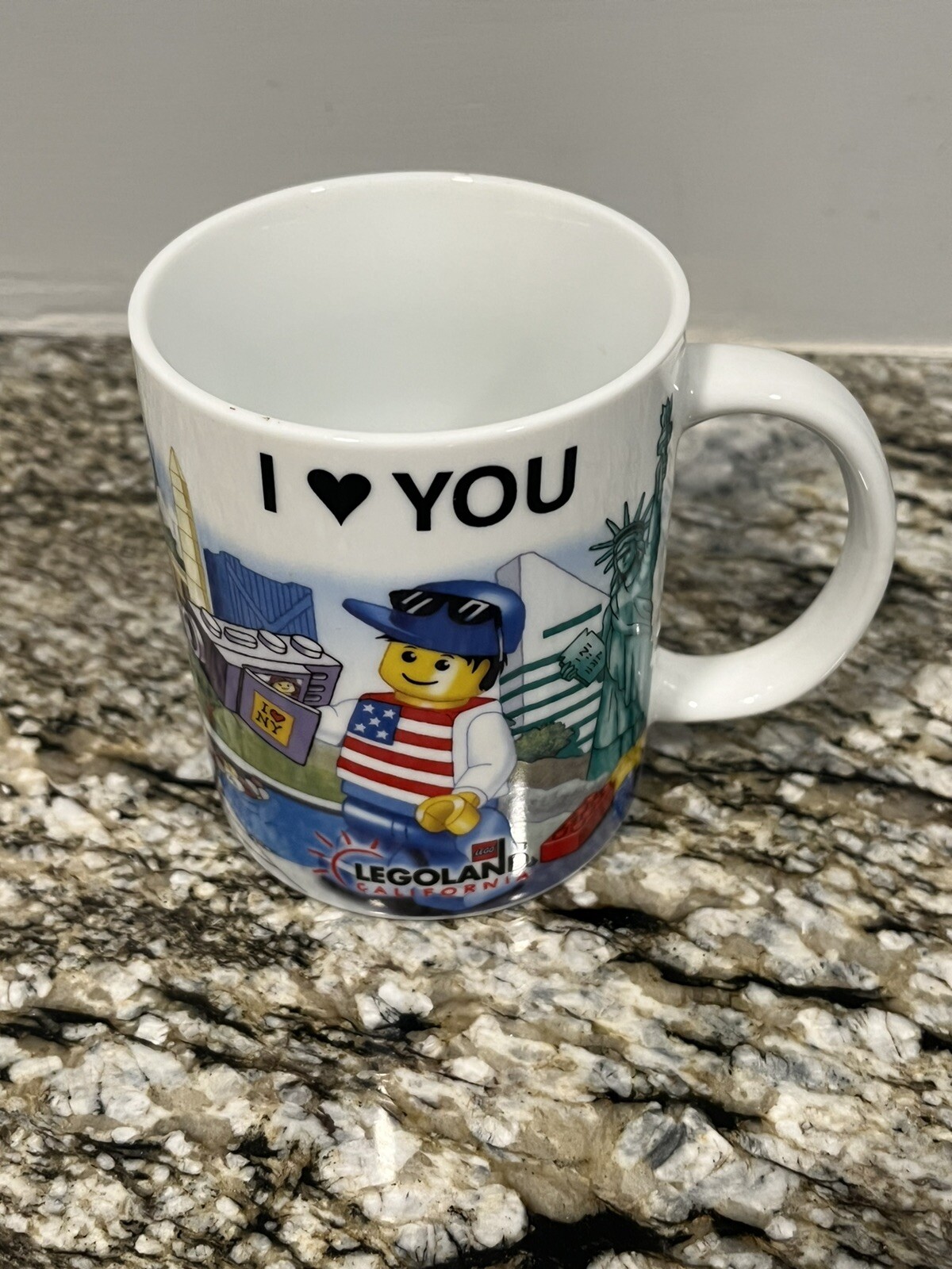 LEGOLAND CALIFORNIA “i Love You” Coffee Mug Cup 3-3/4" Height Ceramic ...