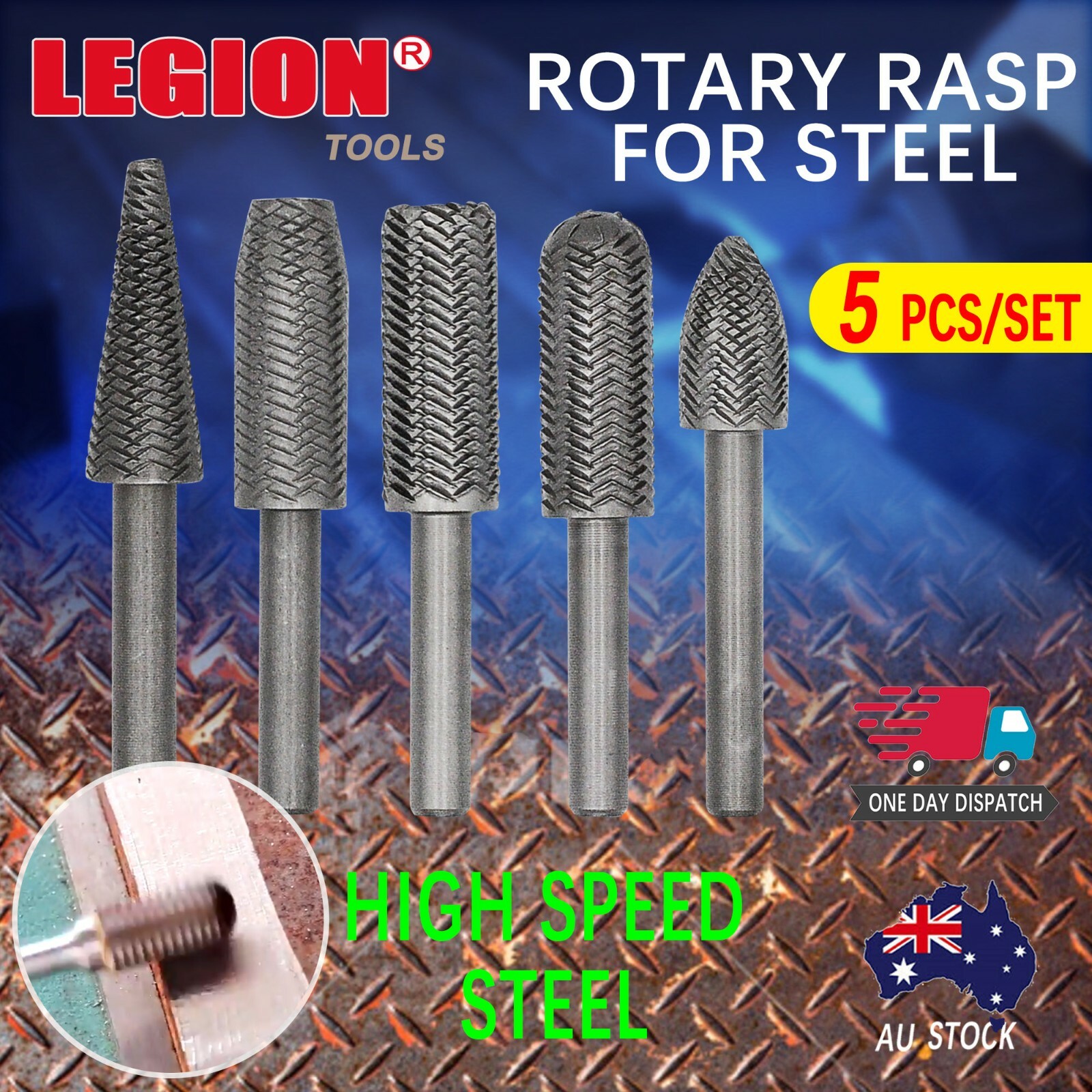 5PCs Metal Cutter Drill Bits Rotary Bits Rasp For Steel Grinding ...