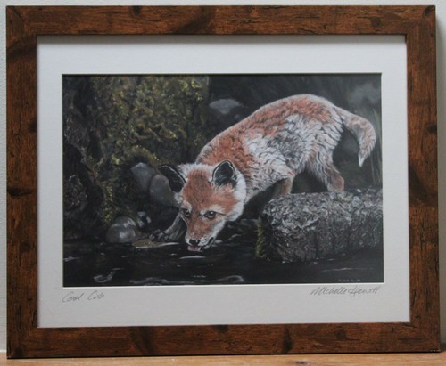 COOL CUB - Framed FOX Art Print, signed by Scottish Artist Michelle ...