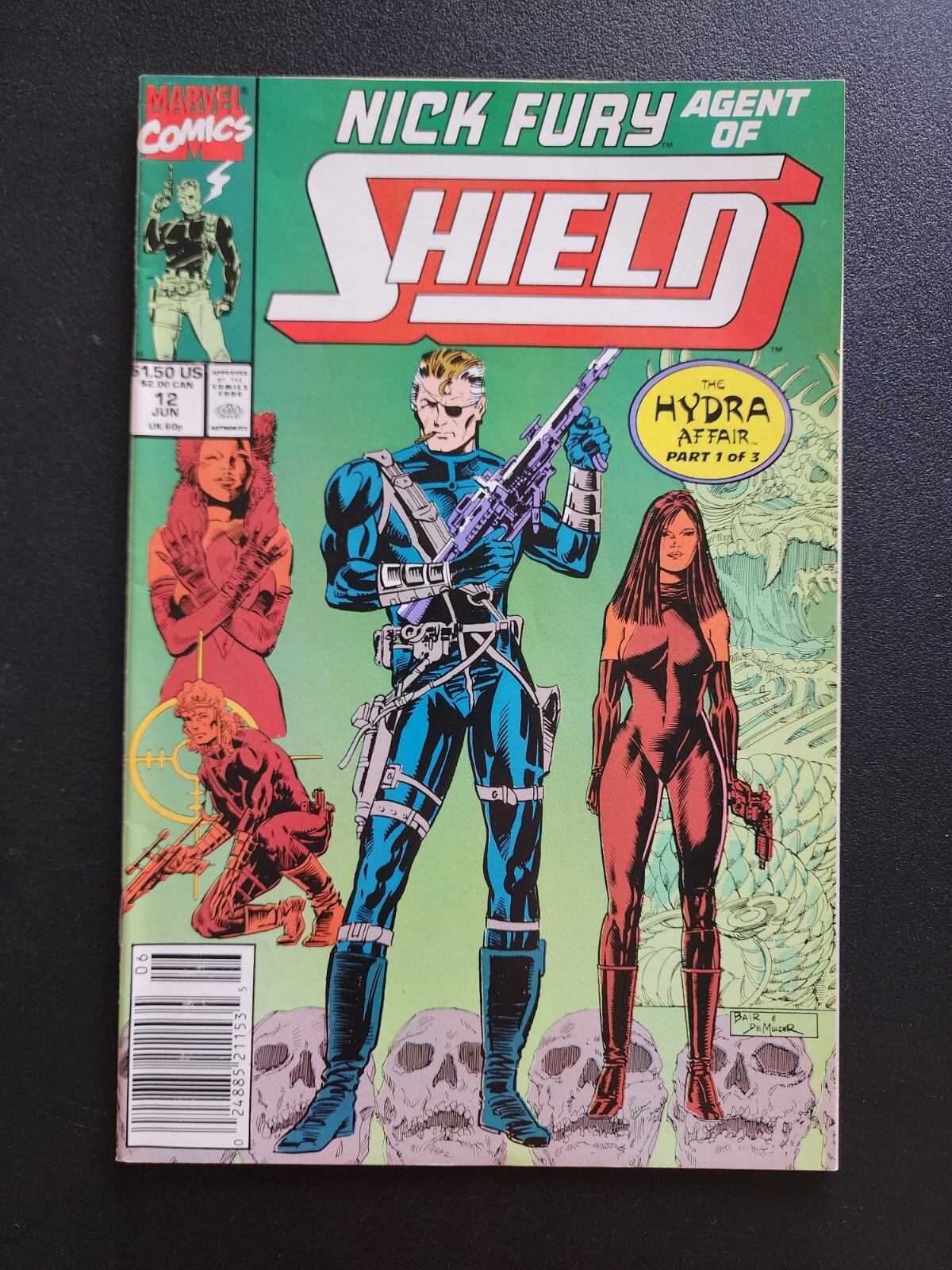 Marvel Comics Nick Fury Agent of SHIELD #12 June 1990 Michael Bair Art ...