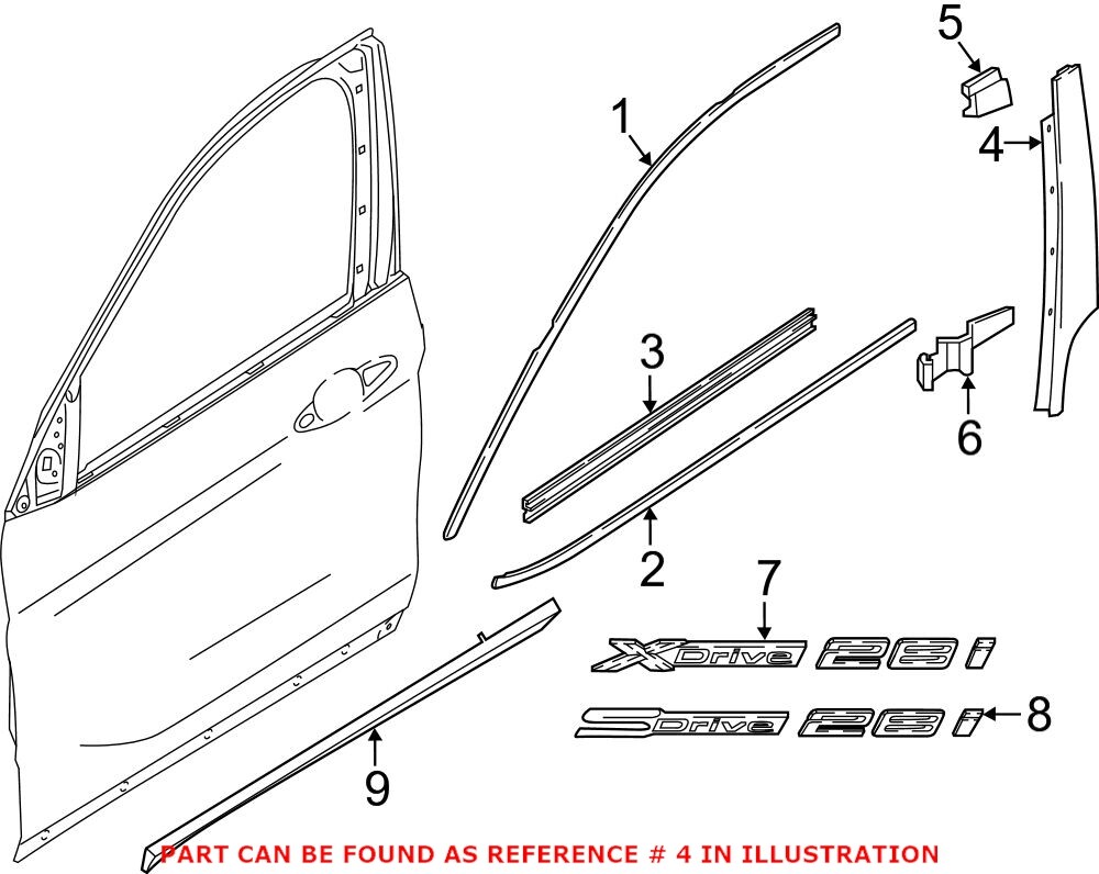 Genuine OEM Door Applique for BMW 51337349651 | eBay