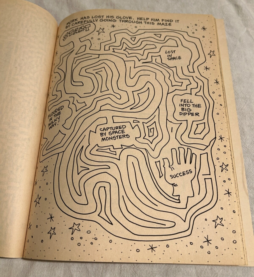 1979 Mork & Mindy Book of Games, Puzzles & Coloring by Number ISBN0-448 ...