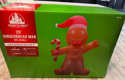 20 FT Christmas Inflatable Gingerbread Man Christmas Blow Up Yard ...