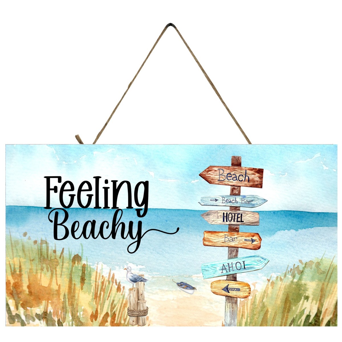 Wooden Beach Sign Bar