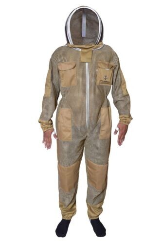 ULTRA VENTILATED 3 LAYER BREEZE MESH BEEKEEPING OVERALL BEE FULL SUIT ...