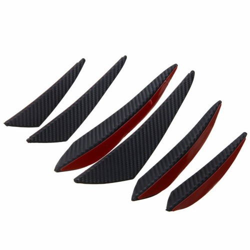 Versatile 6pcs Universal Car Front Bumper Fins Spoiler Wing Lip ...