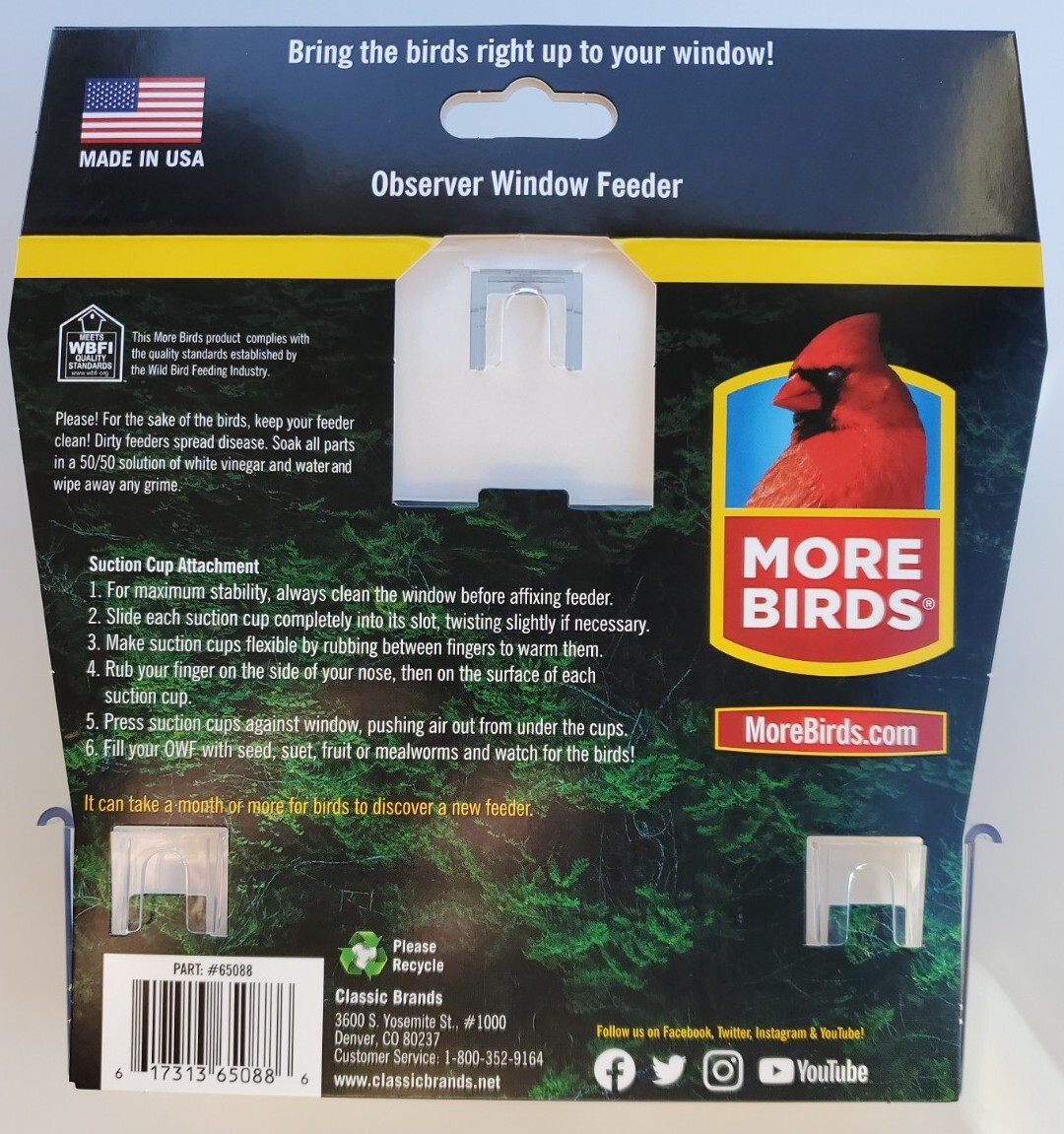 Observer Window-Mounted Bird Feeder. NEW IN PACKAGE. See birds out your ...