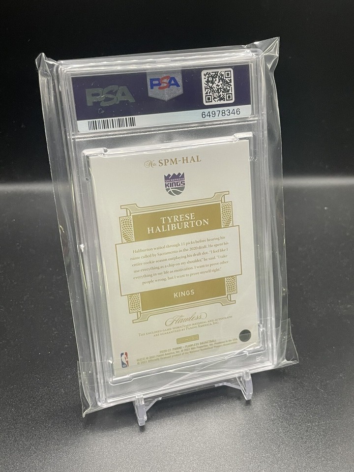 2020 Flawless Tyrese Haliburton Rookie Auto 3 Color Patch Ruby 14/15 ...