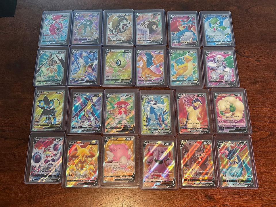 Pokemon TCG 50 Card Lot Full Art V Ultra Rare & Black Star Promo NM/M ...