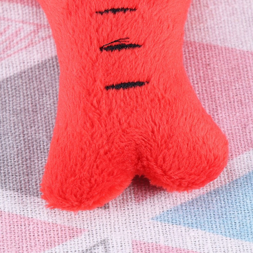 1PC Plush Dog Toys Cartoon Lobster Dog Squeaky Toys Dog Supplies (Red ...