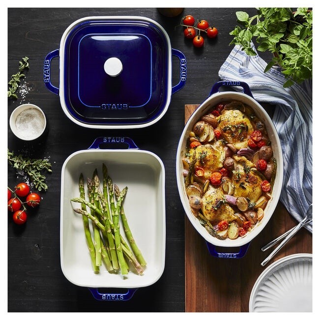 Staub Stoneware4-pc, Mixed Baking Dish Set, dark blue | eBay