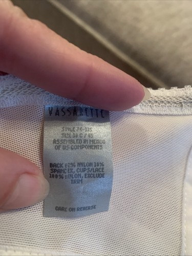 Vintage Vtg Vassarette 74-315 Strapless Light Pad Bra Lace UW Womens ...