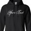 Custom Distressed Script HOODIE Personalized Cursive Grunge Text Font ...