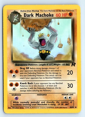 Pokemon Dark Machoke #40/82 Team Rocket tcg Uncommon LP | eBay