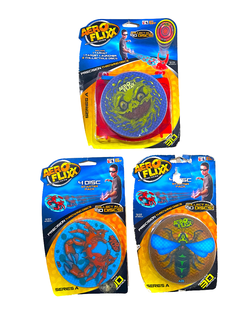3pk AERO FLIXX DELUXE Gift Set: Target, target Launcher, 10 Discs ...