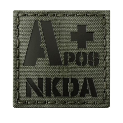 a+ blood type NKDA APOS infrared olive drab OD green IR laser hook patch | eBay.de