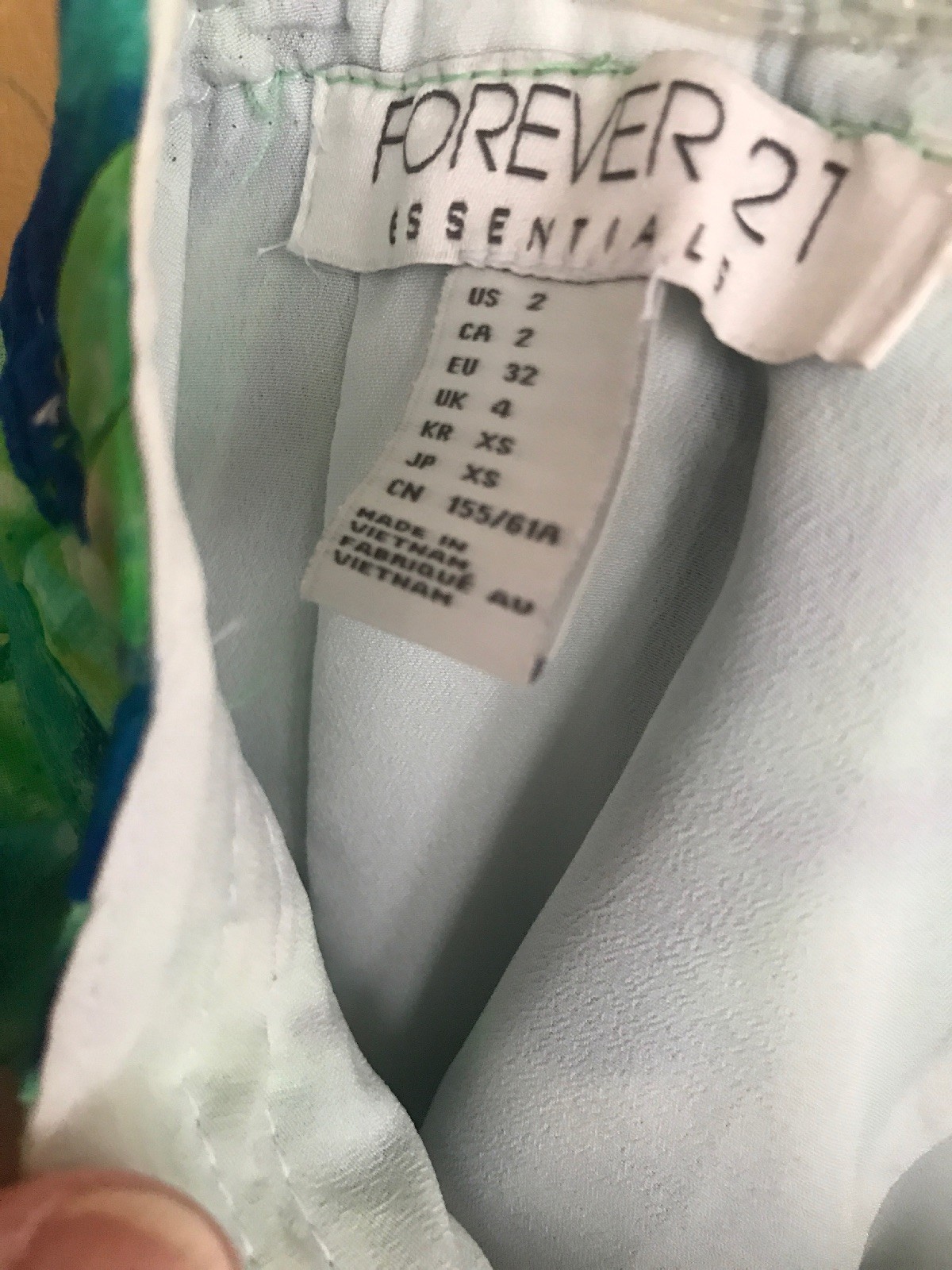 Forever 21 Essentials Sz 2 Pleated Blue Green Flirty Multi Skirt Lined ...