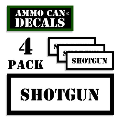SHOTGUN Ammo Can Decals Ammunition Ammo Can Labels Vinyl Stickers 3"- 4 ...