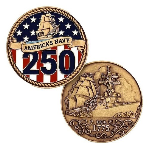 USN America's Navy 250 Years 250th Anniversary 1.75in Challenge Coin | eBay