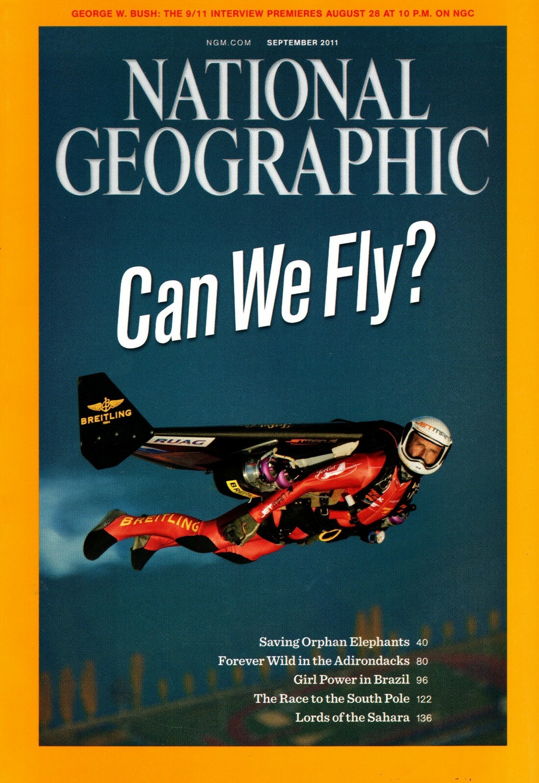 National Geographic Magazine - September 2011 - Feat. "Can We Fly?" | eBay