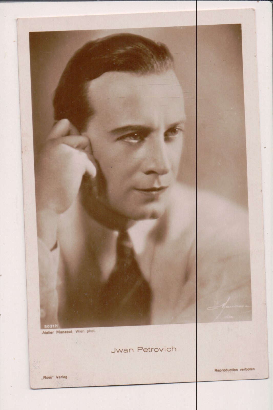 Vintage RPPC Postcard Iván Petrovich Serbian film actor and singer | eBay