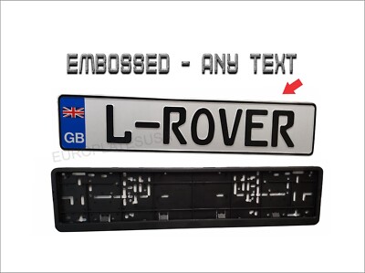 GREAT BRITIAN European License Plate, CUSTOM TEXT, EMBOSSED, ANY TEXT ...